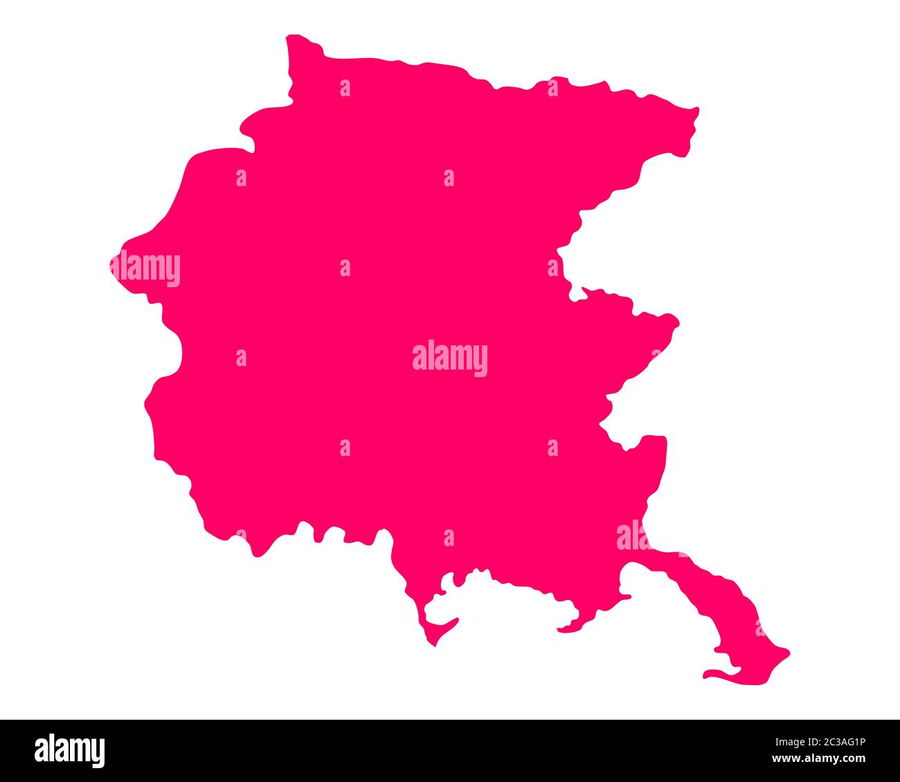 Map of Friuli-Venezia Giulia Stock Photo - Alamy