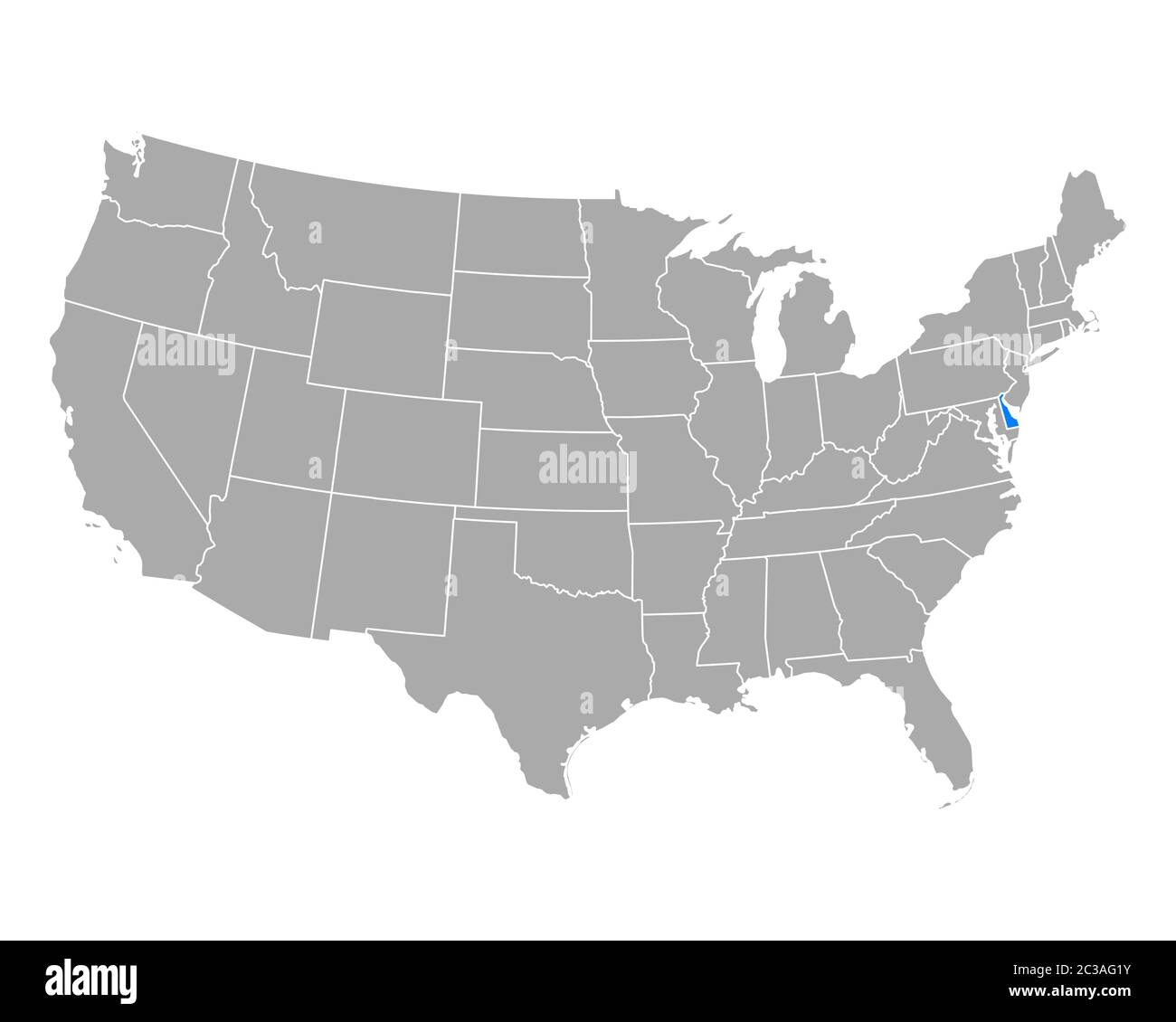 Map of Delaware in USA Stock Photo - Alamy