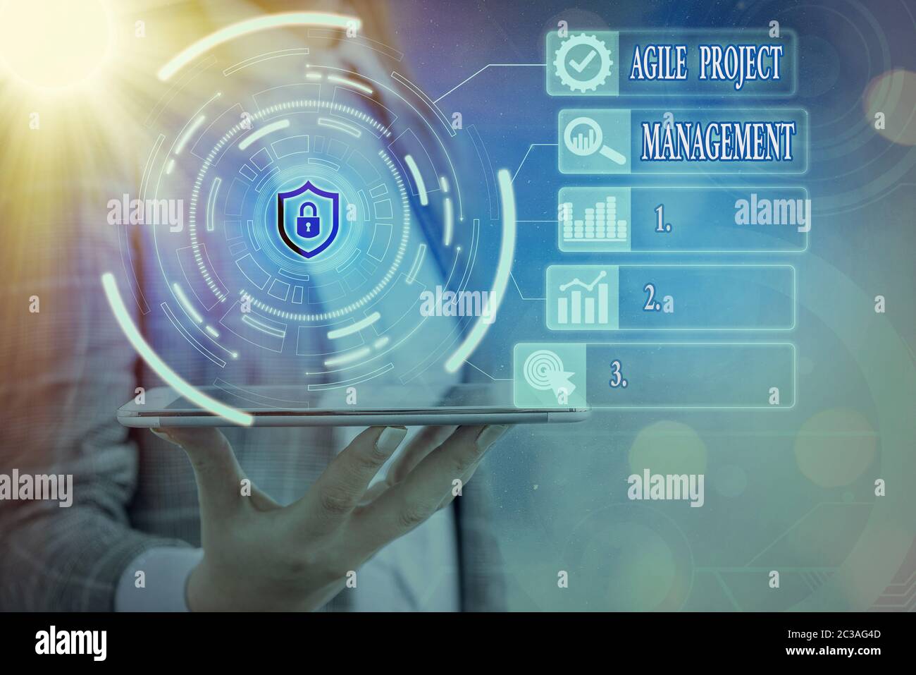 Text sign showing Agile Project Management. Business photo text ...