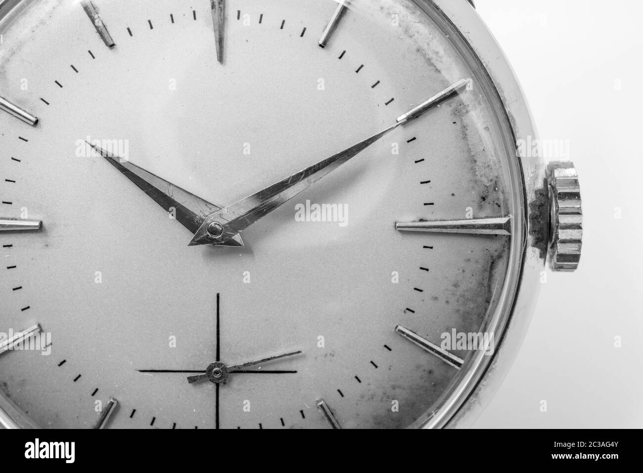 An old gold mechanical wristwatch with manual winding. Antique watch ...