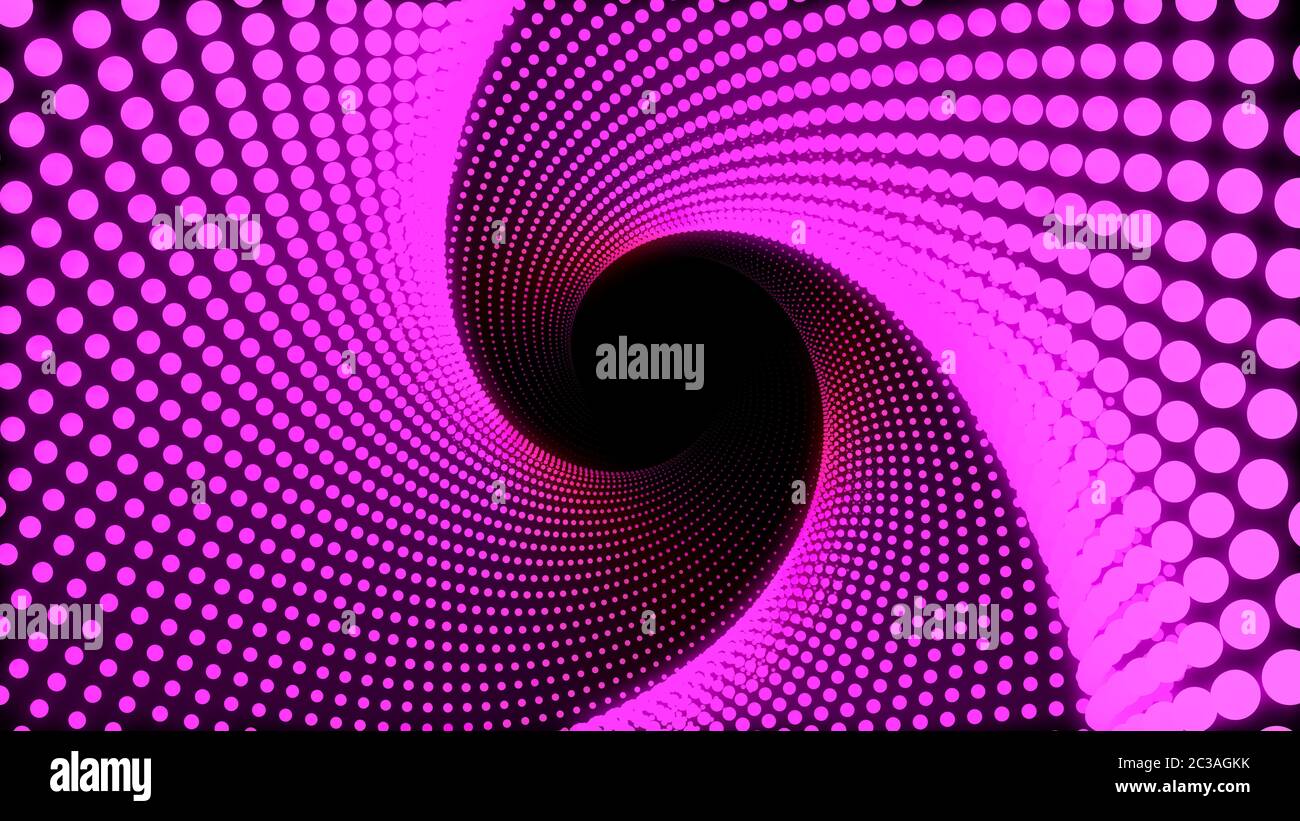 3d Illustration, Big pink dots lined up in lines It was put together ...
