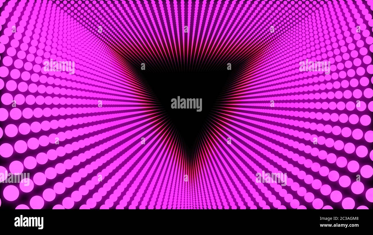 3d Illustration, Big pink dots lined up in lines It was put together ...