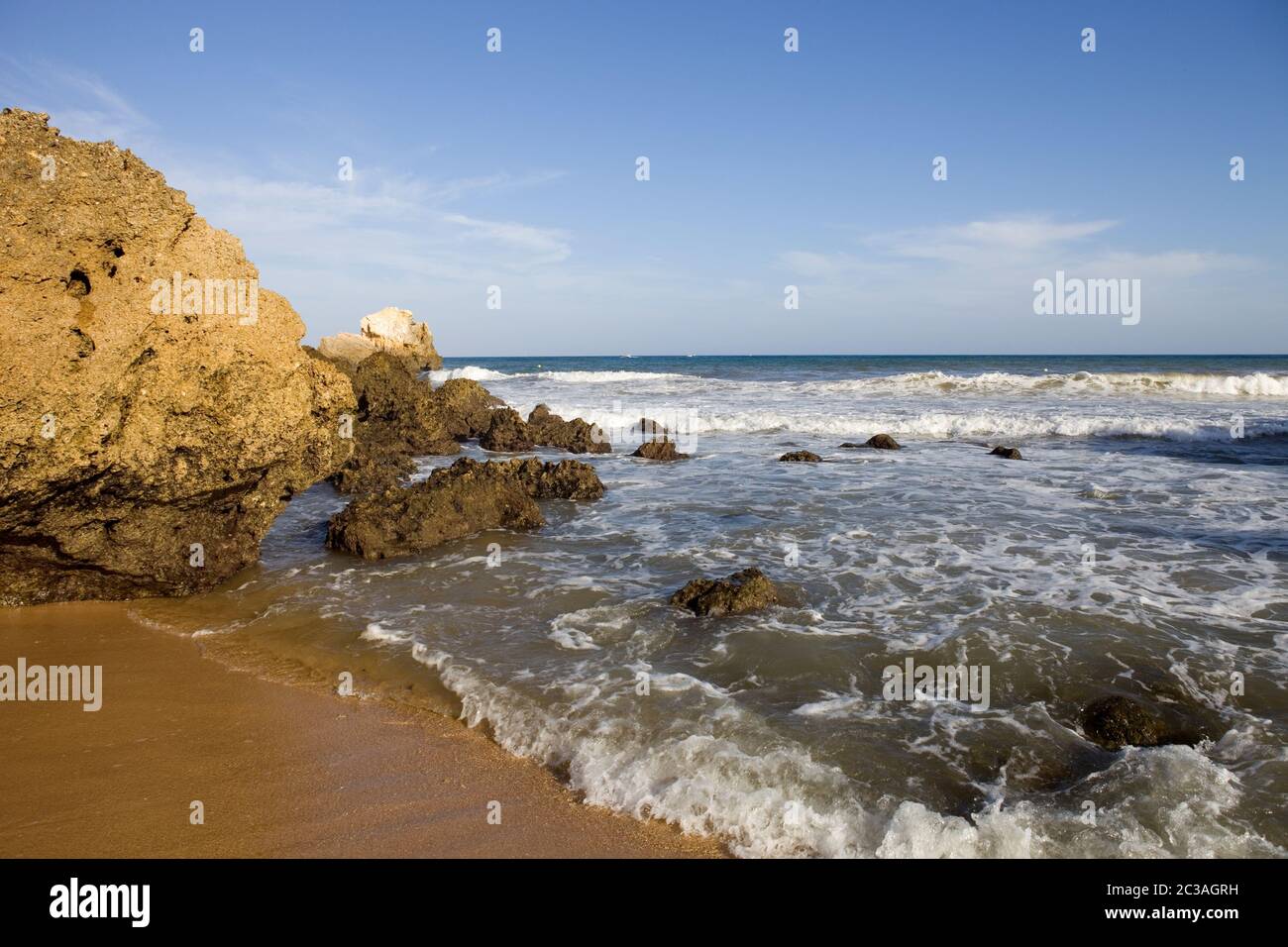 portuguese beach at Algarve, the south of the country Stock Photo - Alamy