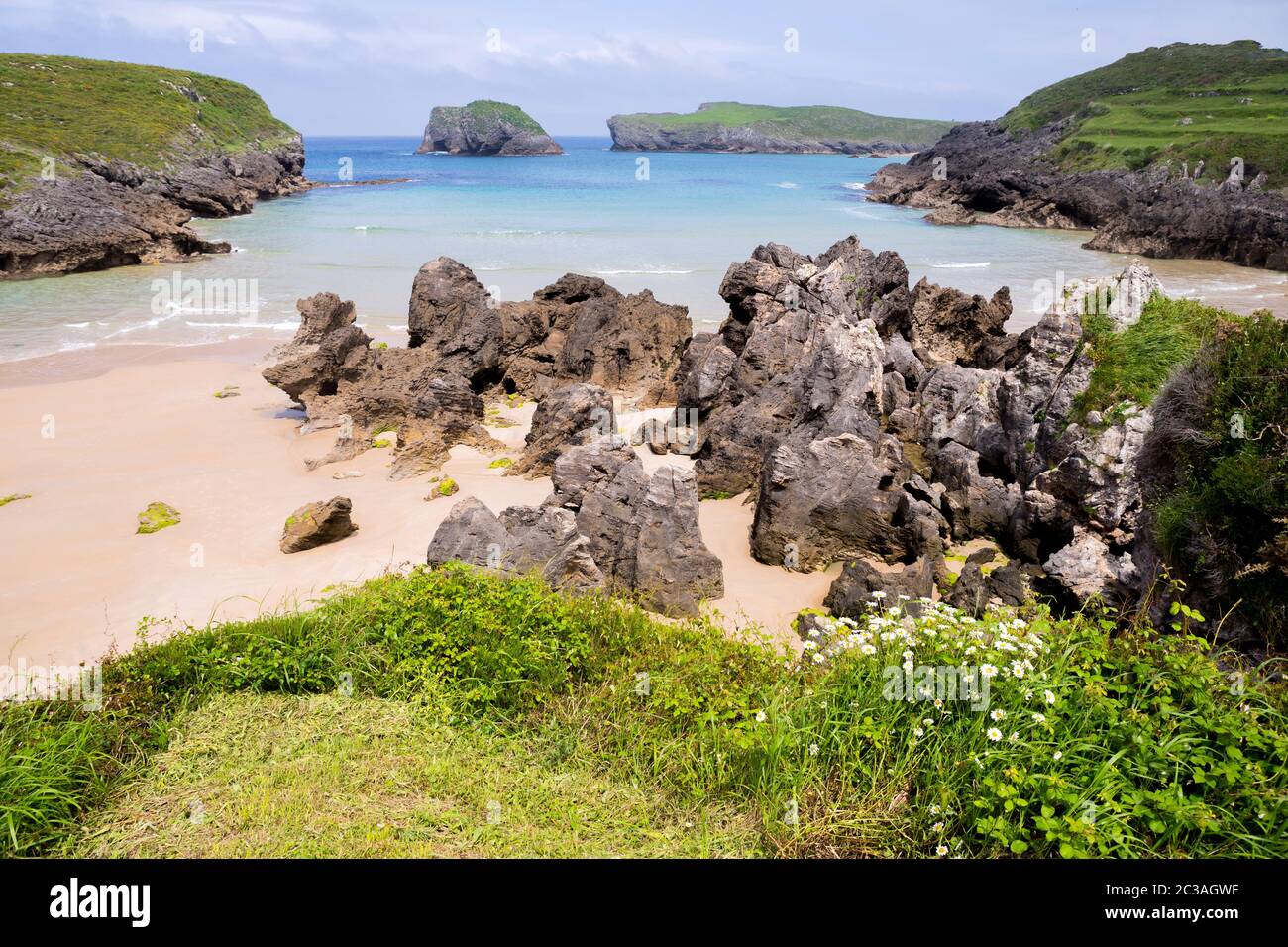 Beach of Barro, in Llanes, Picos de Europa, Spain Stock Photo - Alamy