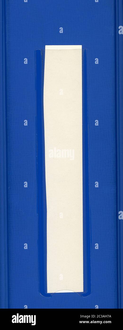 blue document folder with a blank label Stock Photo - Alamy