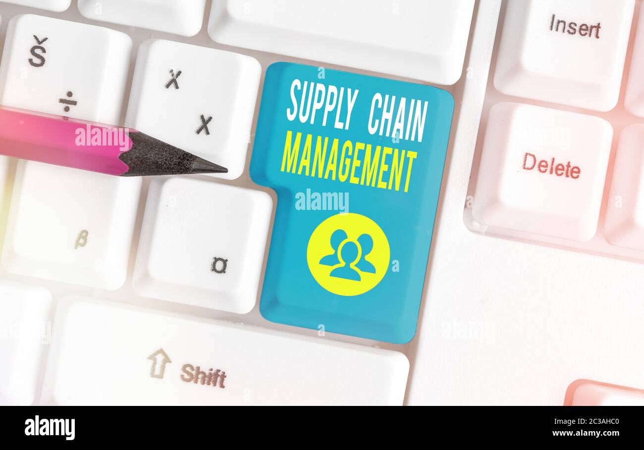 Word writing text Supply Chain Management. Business photo showcasing ...