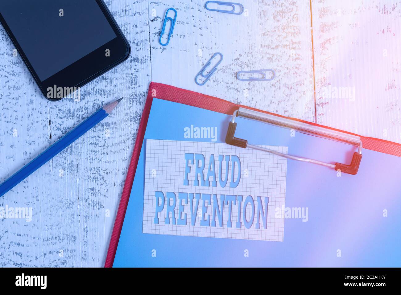 Handwriting text writing Fraud Prevention. Conceptual photo to secure ...