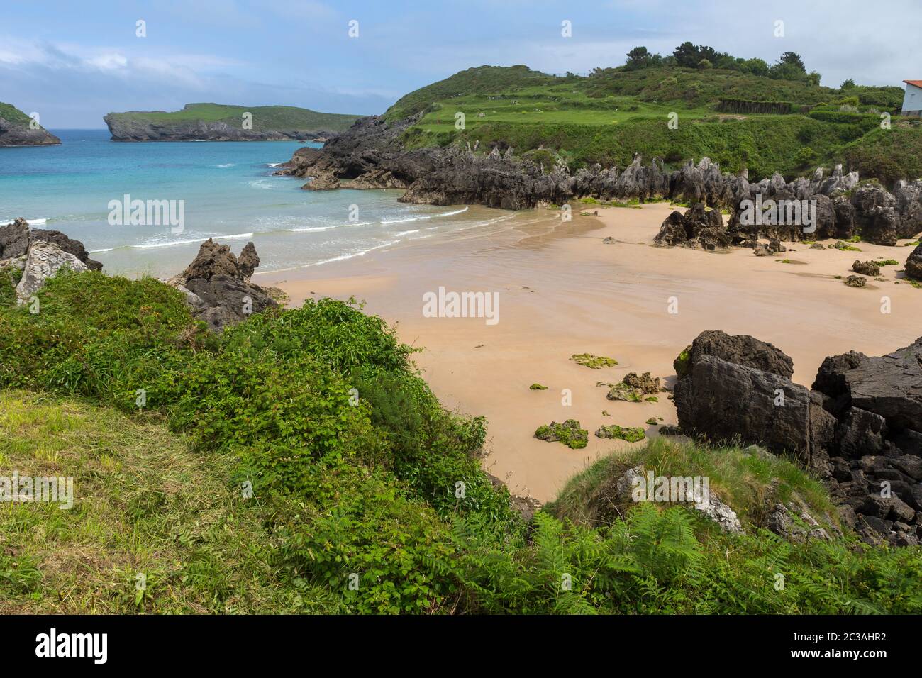 Beach of Barro, in Llanes, Picos de Europa, Spain Stock Photo - Alamy