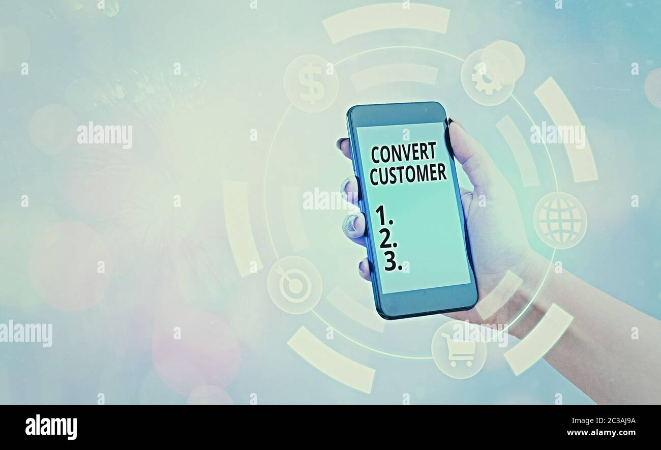 Conceptual hand writing showing Convert Customer. Concept meaning ...