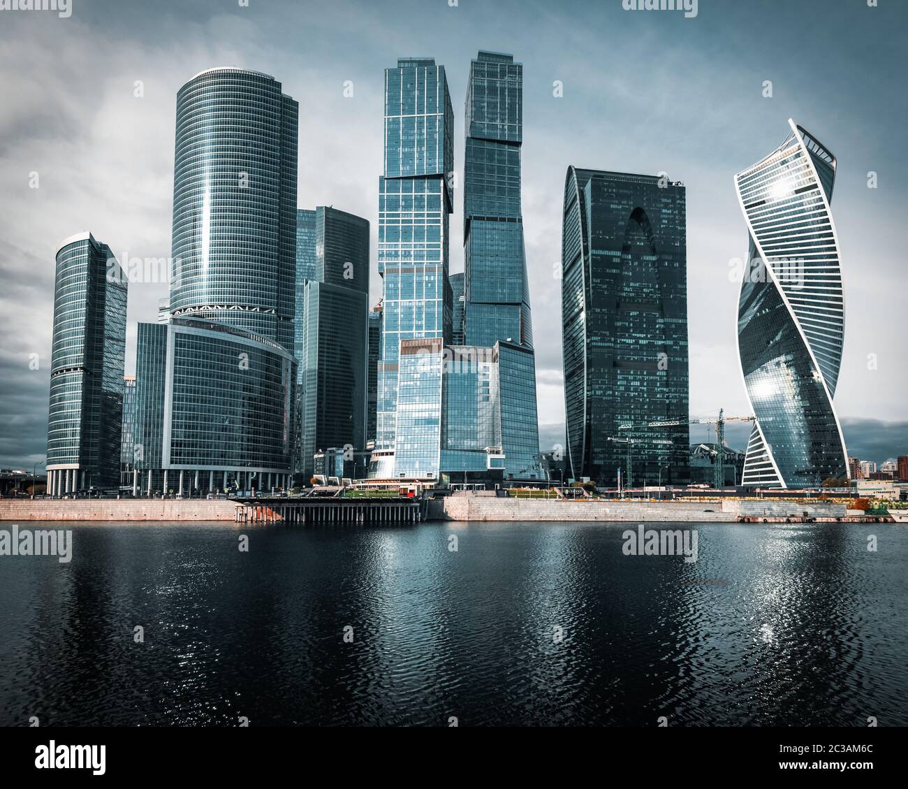 Sunny evening modern moscow city hi-res stock photography and images ...
