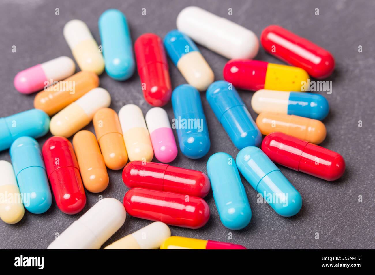 different Tablets pills capsule heap mix therapy drugs Stock Photo - Alamy