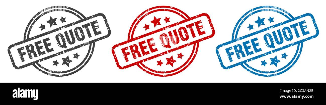 free quote stamp. free quote round isolated sign. free quote label set ... free quote stamp. free quote round isolated sign. free quote label set ...
