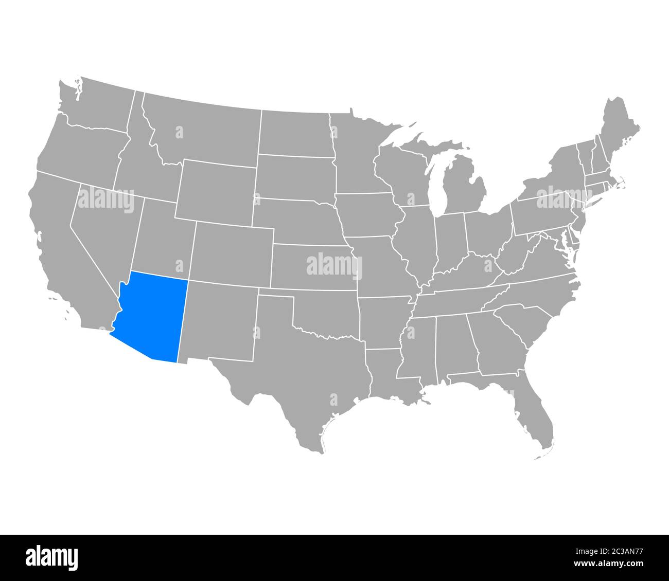 Map of Arizona in USA Stock Photo - Alamy
