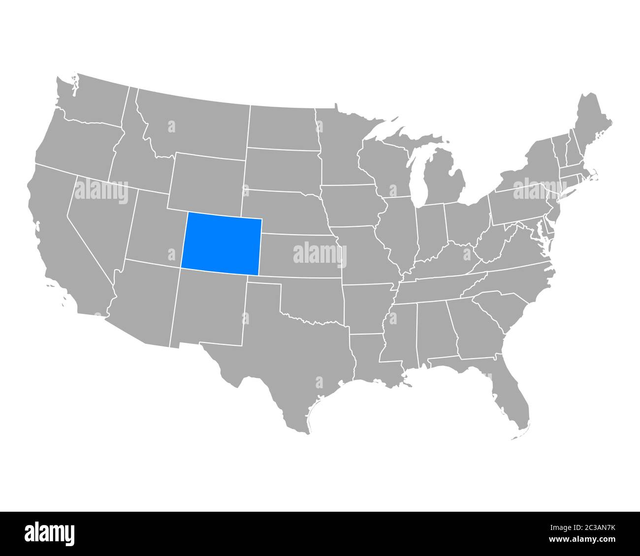 Map of Colorado in USA Stock Photo - Alamy