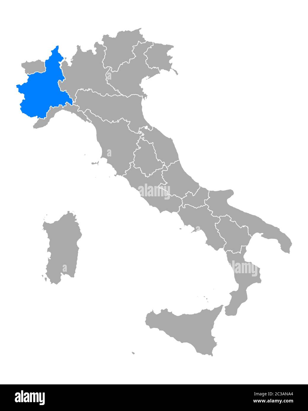 Map of Piedmont in Italy Stock Photo - Alamy