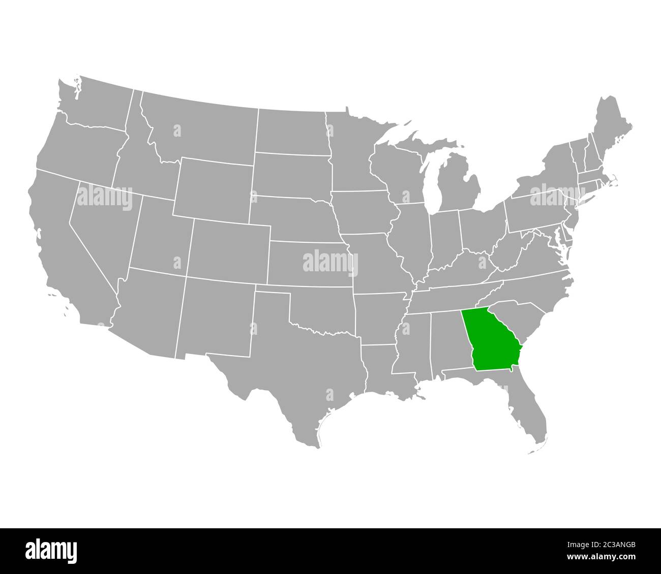 Map of Georgia in USA Stock Photo - Alamy