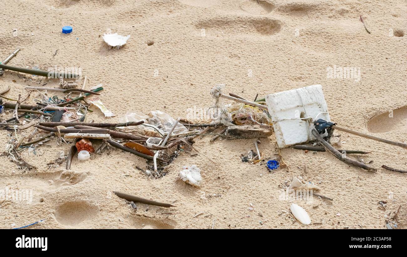 Environmental pollution ecological problem garbages hi-res stock ...