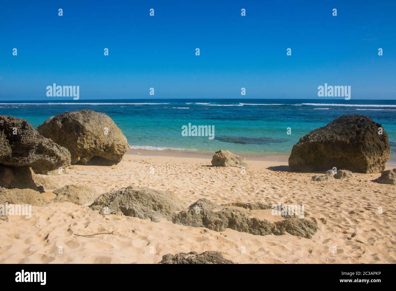 beautiful summer beach view photo Stock Photo - Alamy