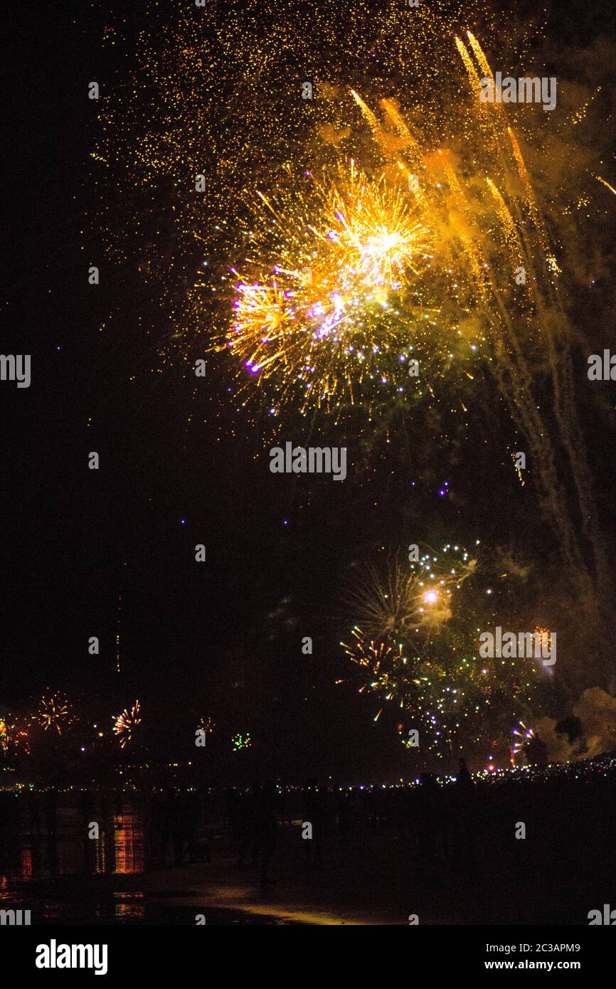 happy new year fireworks photo Stock Photo - Alamy