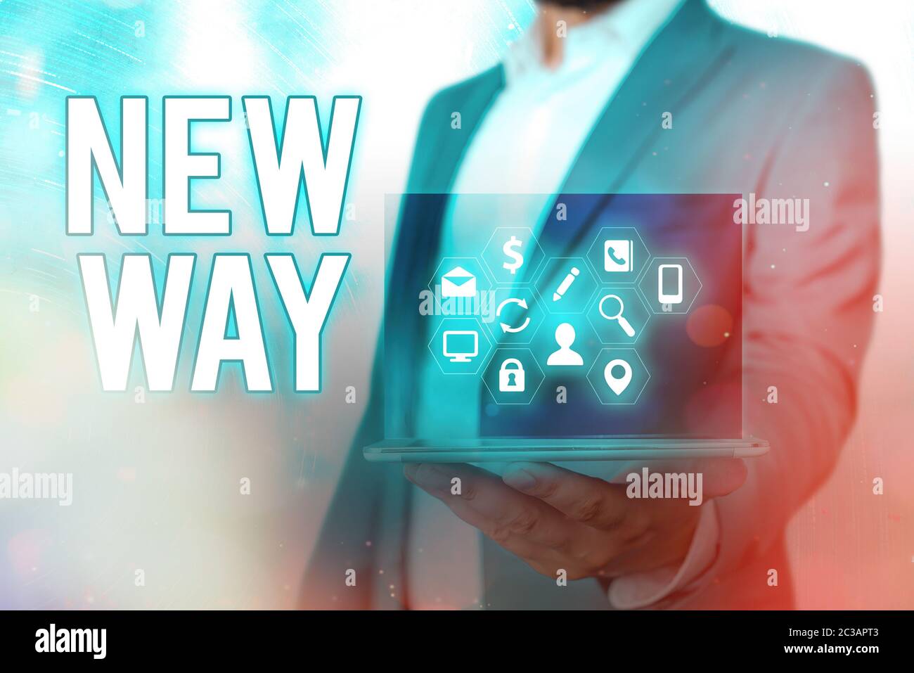 Handwriting text New Way. Conceptual photo Charting a different path ...