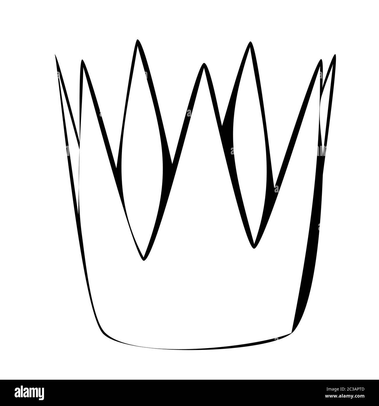 a white background, simple crown sketch Stock Vector Image & Art - Alamy