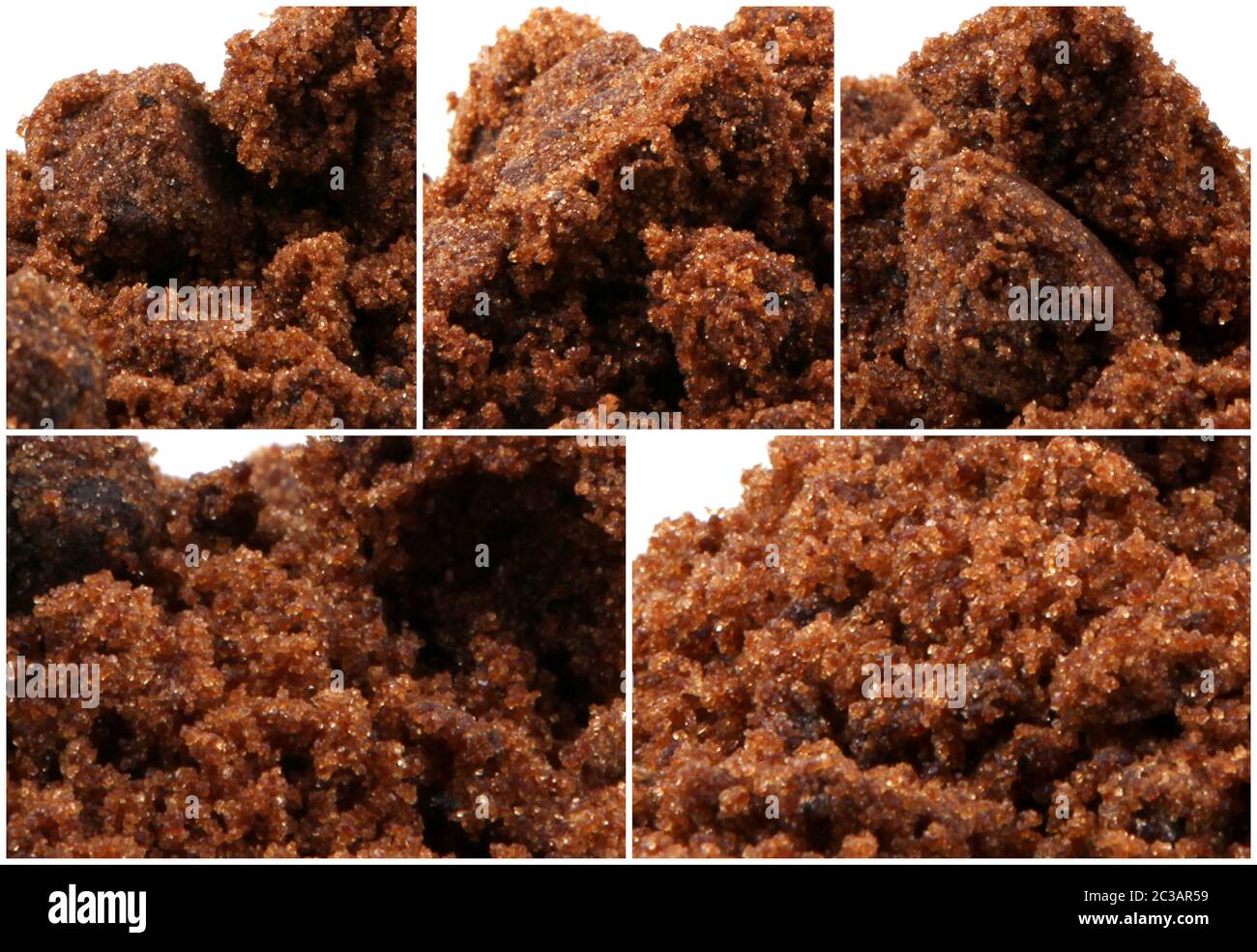 Collage of photos with raw sugar cane isolated on white background. Raw ...