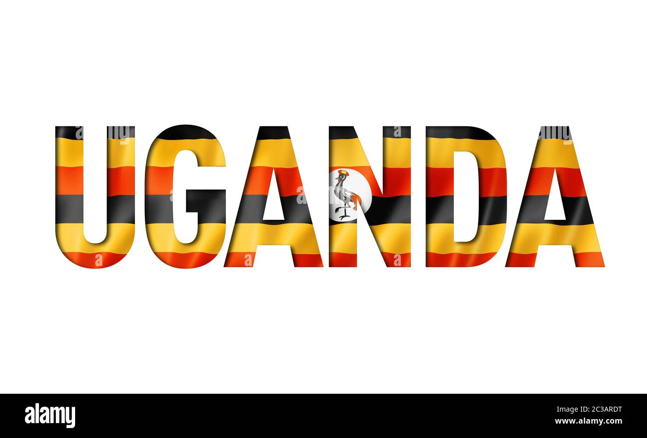 ugandan flag text font. uganda symbol background Stock Photo - Alamy