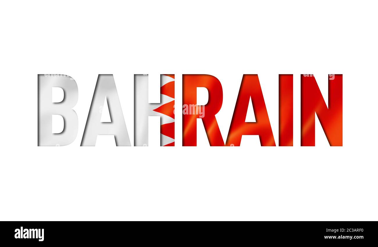 bahrain flag text font. nation symbol background Stock Photo - Alamy