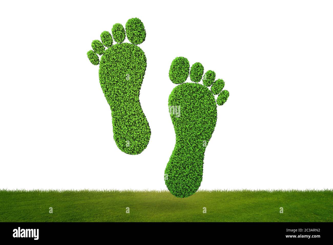 Carbon footprint concept - 3d rendering Stock Photo - Alamy
