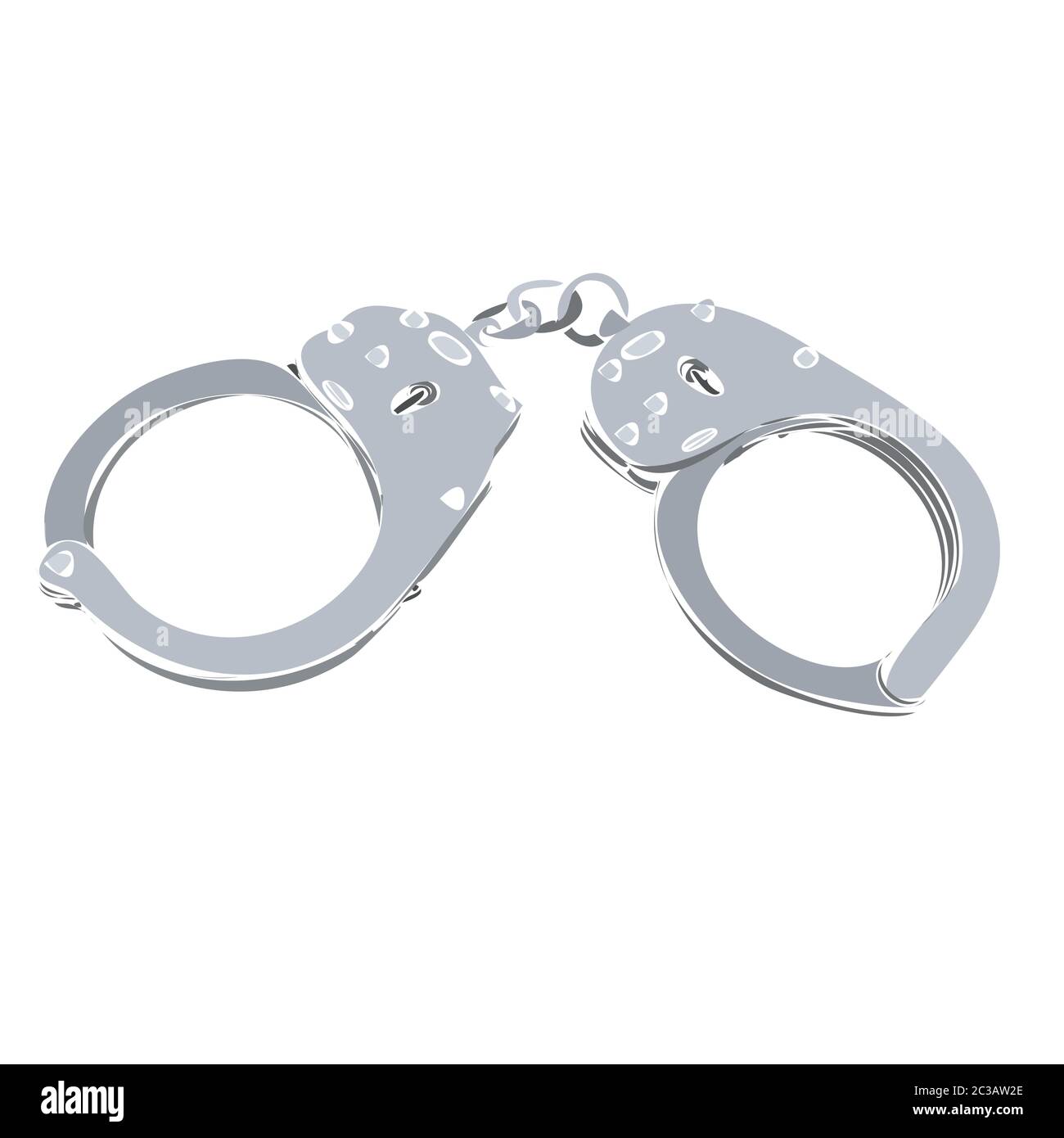 vector, on a white background, gray handcuffs, icon Stock Vector Image ...