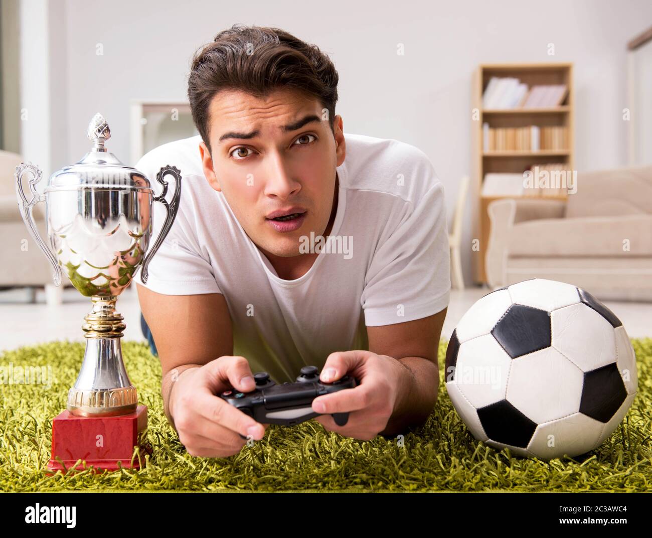 Man addicted to computer games Stock Photo - Alamy
