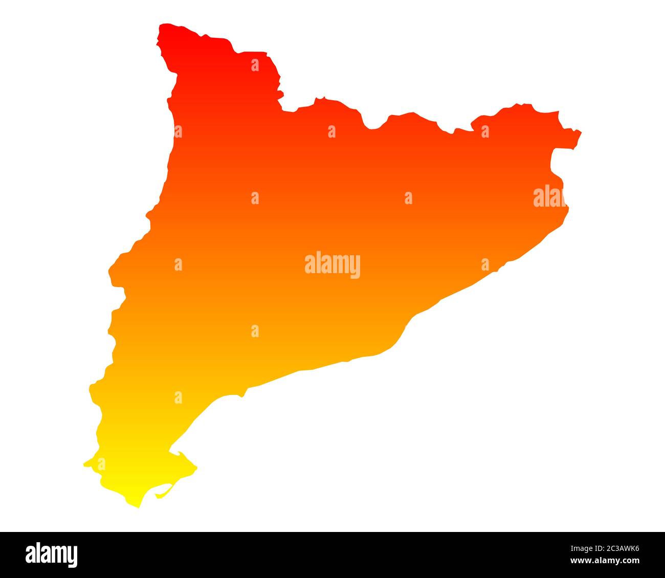 Map of Catalonia Stock Photo - Alamy