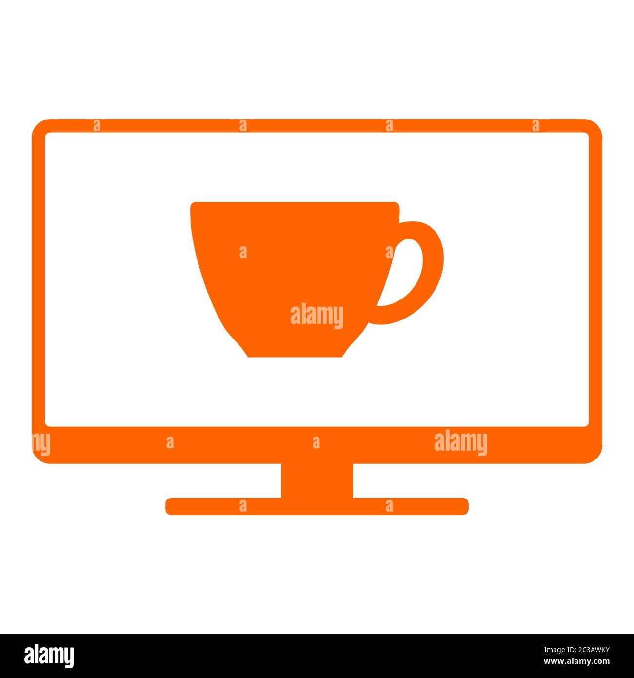 Cup and screen Stock Photo - Alamy