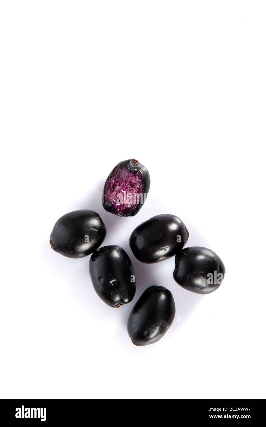 Jambolan plum or Java plum (Syzygium cumini Stock Photo - Alamy