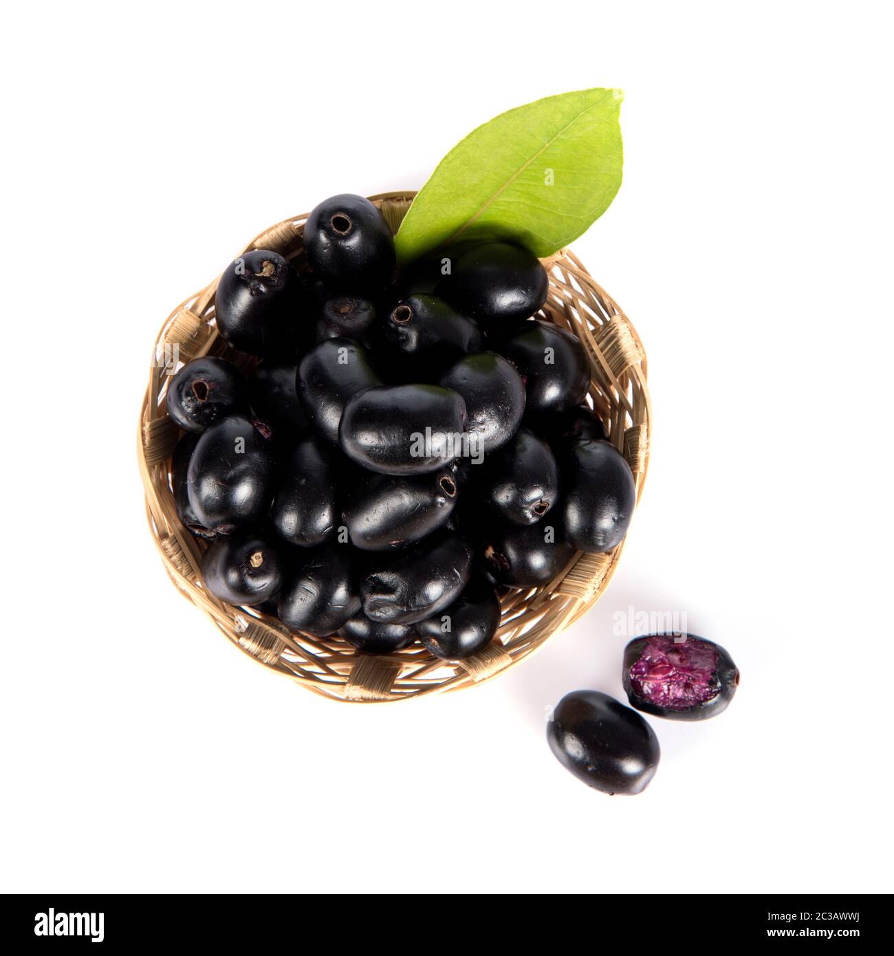Jambolan plum or Java plum (Syzygium cumini Stock Photo - Alamy
