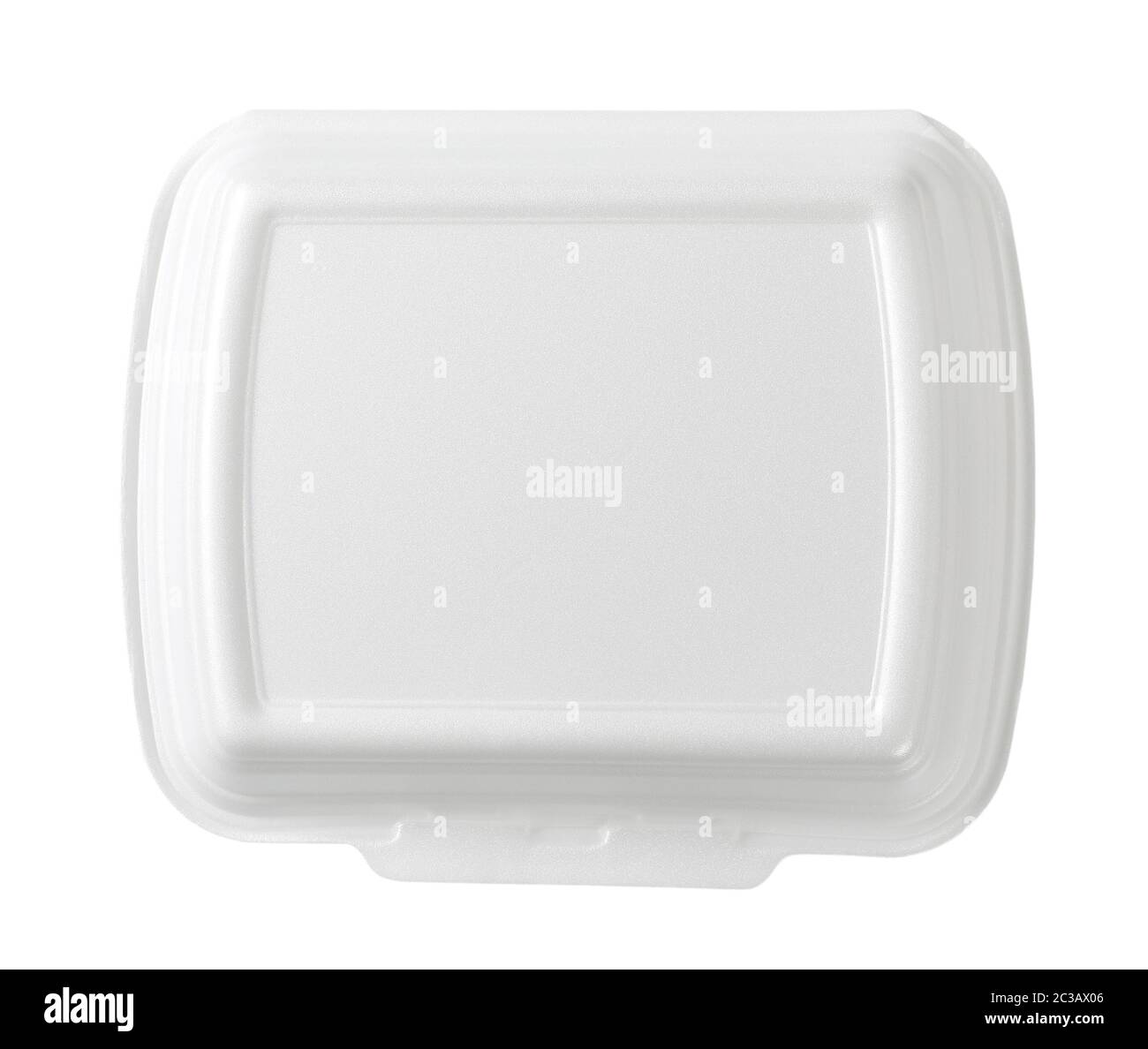 white polystyrene fast food box on white background Stock Photo - Alamy