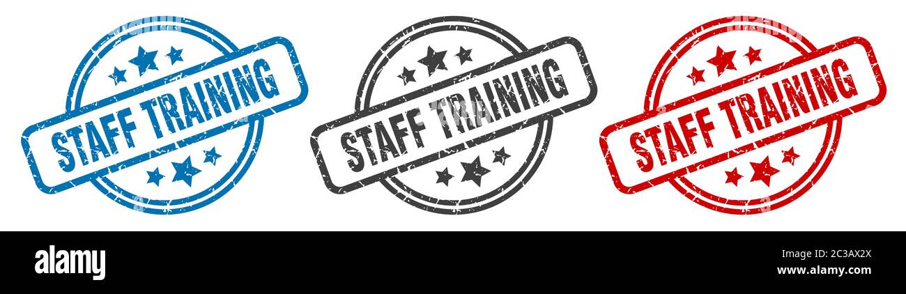 staff training stamp. staff training round isolated sign. staff ...
