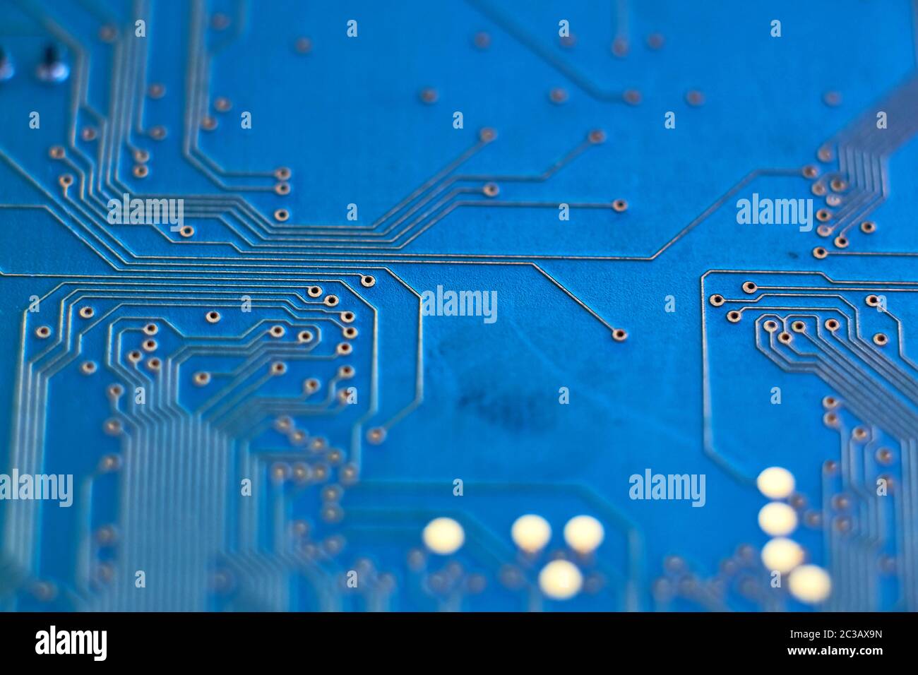 printed circuit Board with chips and radio components electronics Stock ...