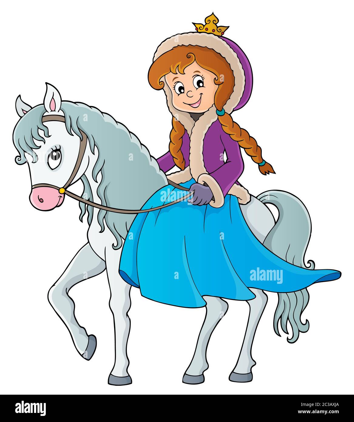 Woman riding horse drawing Cut Out Stock Images & Pictures - Alamy