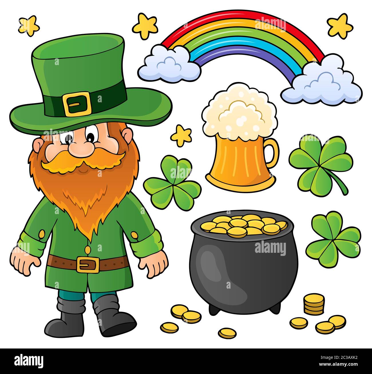 St Patricks Day theme set 1 - picture illustration Stock Photo - Alamy