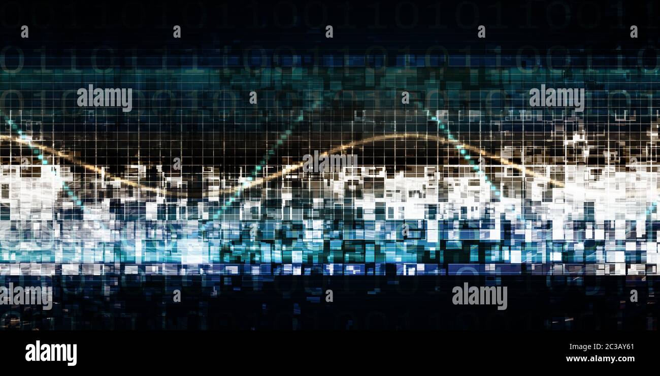 Digital Science with Virtual Technology in Art Stock Photo - Alamy