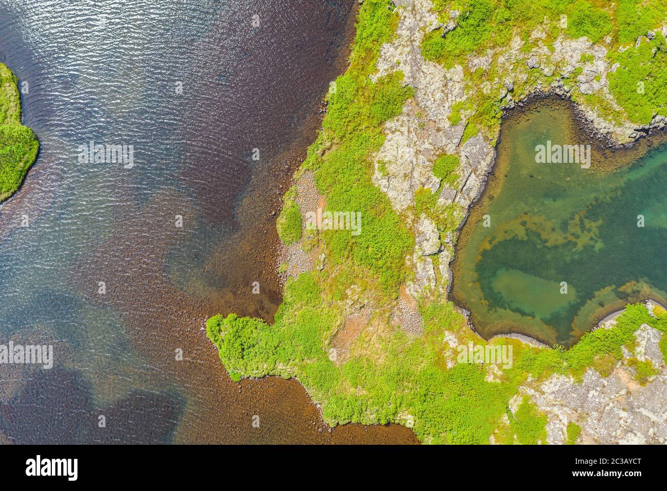 Lake landscape View from above.Iceland Stock Photo - Alamy