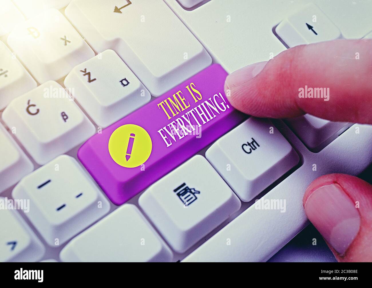 Writing note showing Time Is Everything. Business concept for ...