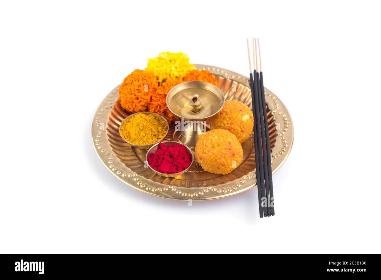 Pooja plate Cut Out Stock Images & Pictures - Alamy