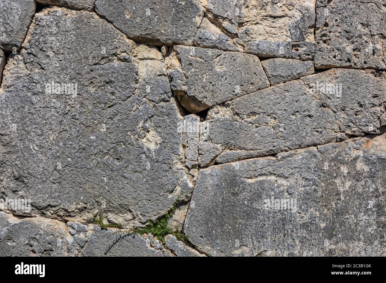 The ancient megalithic walls surround the acropolis of Amelia, in ...