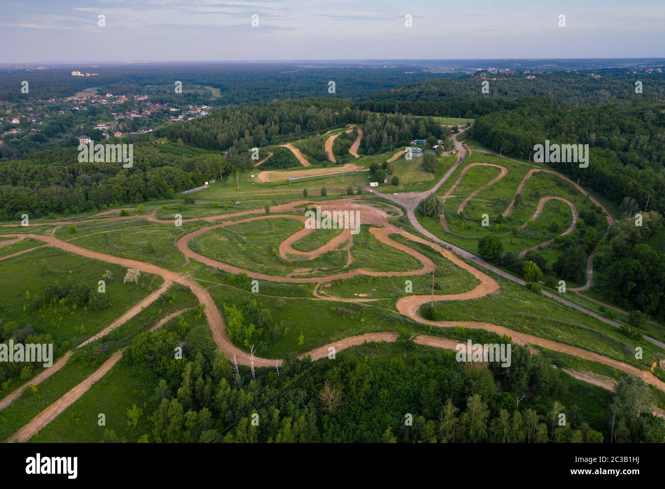 Aerial motocross motorcycle race stadium hi-res stock photography and ...