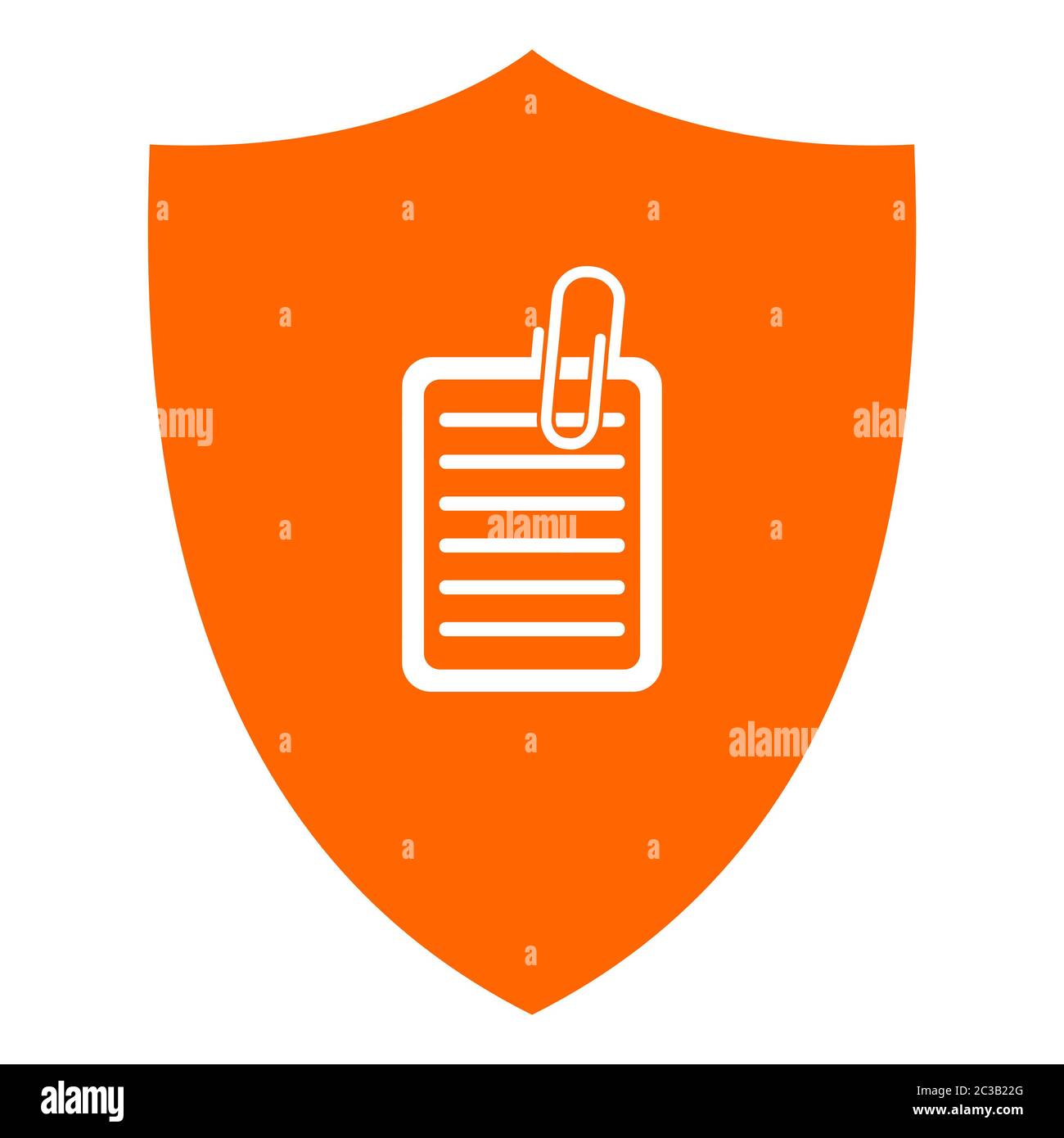 Document and shield Stock Photo - Alamy