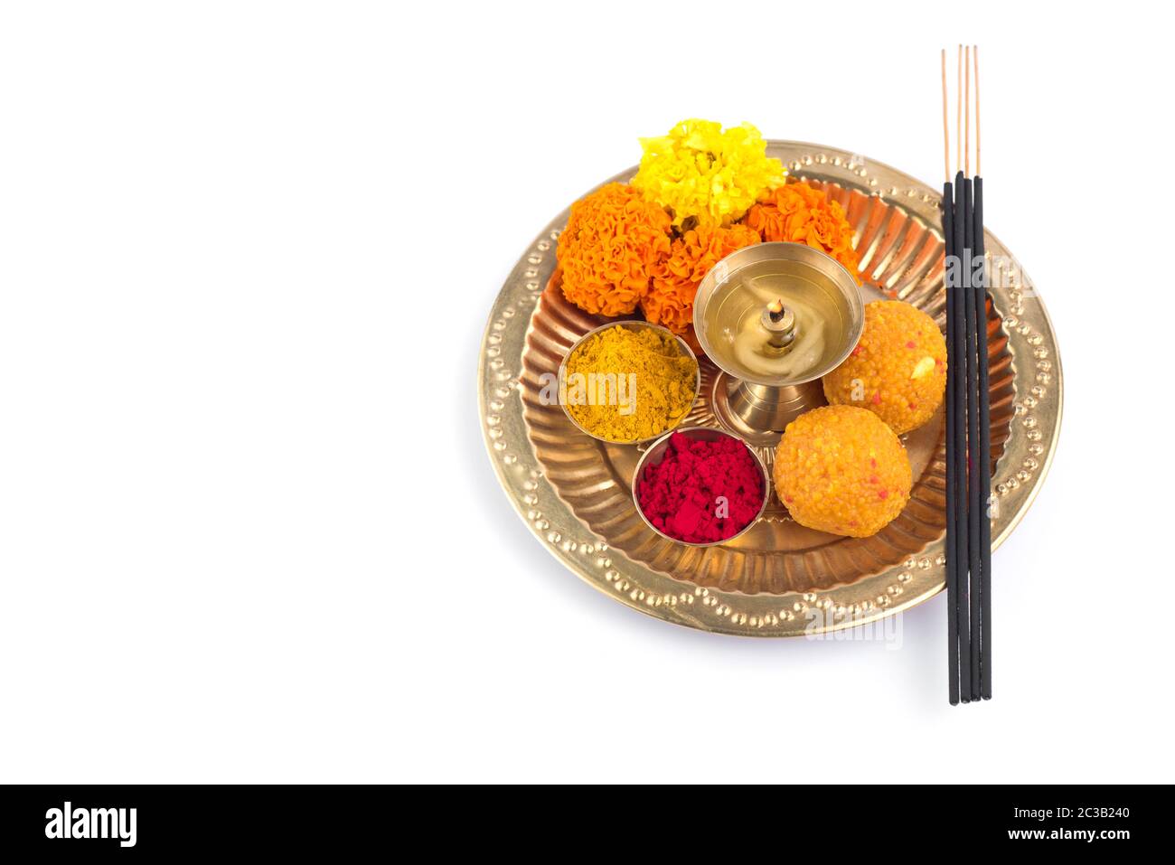 Pooja plate Cut Out Stock Images & Pictures - Alamy