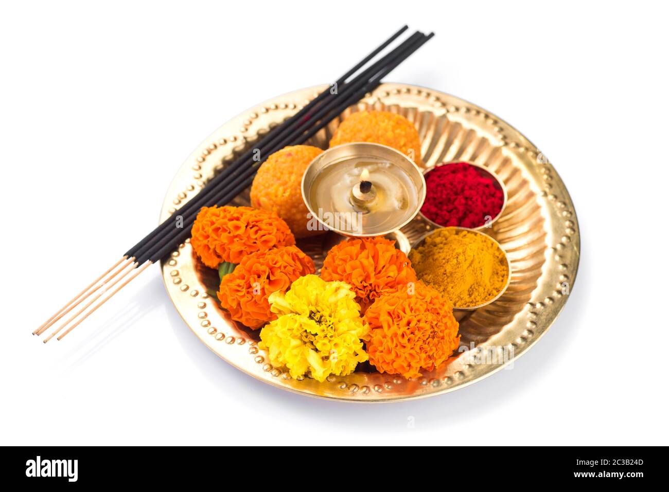 Pooja plate Cut Out Stock Images & Pictures - Alamy