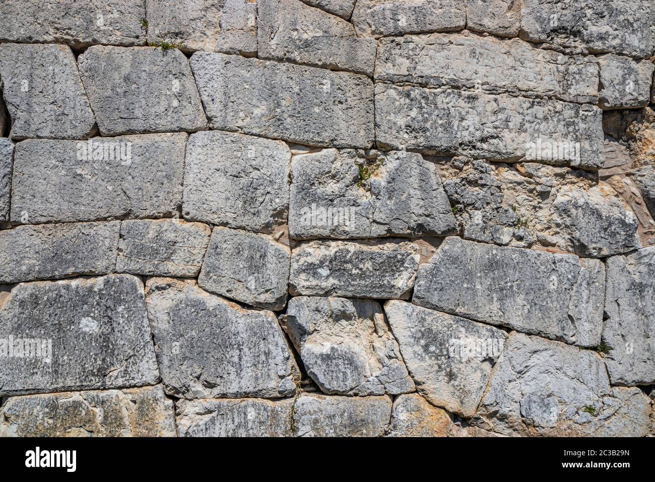 The ancient megalithic walls surround the acropolis of Amelia, in ...